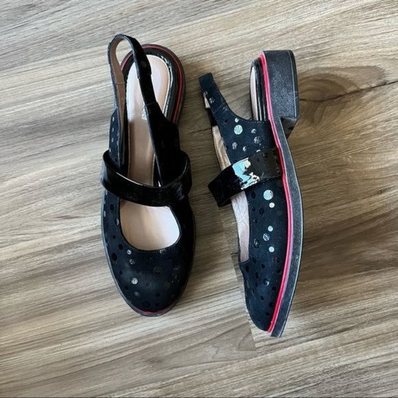 BeautiFeel | Shoes | Beautifeel Gail Suede Slingback Polka Dot Sandals ...